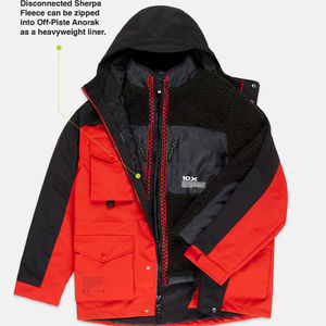 10.Deep | Jackets & Coats | Deep Offpiste Anorak Red Black | Poshmark